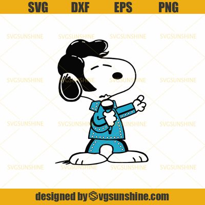Snoopy SVG, Elvis Presley SVG, Snoopy as The World Famous Elvis ...