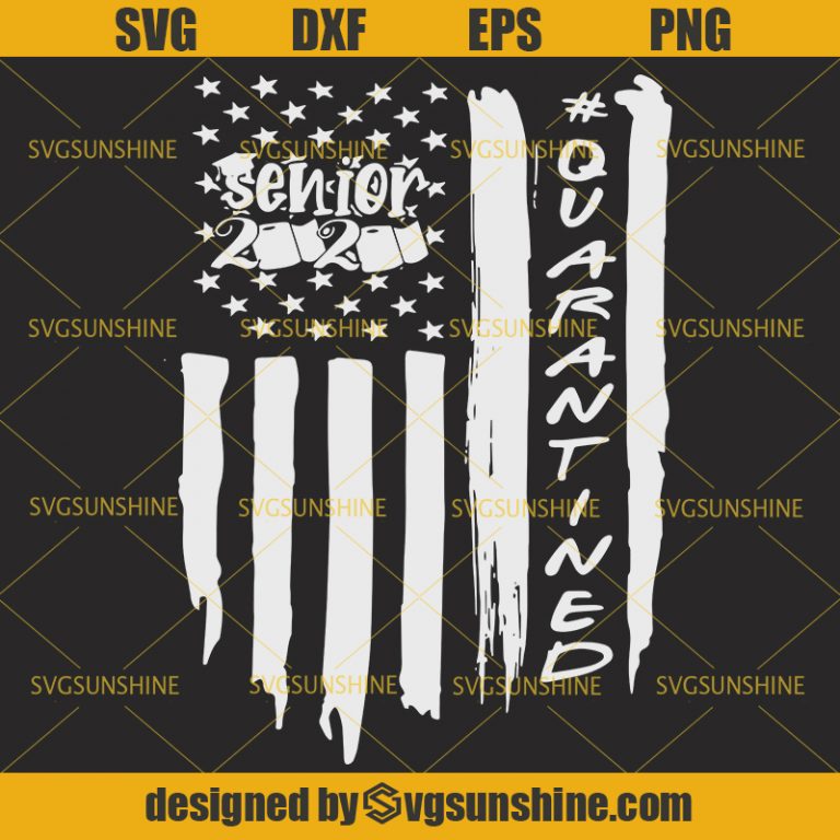 Senior 2020 Quarantined SVG, America Flag Quarantined SVG - Sunshine