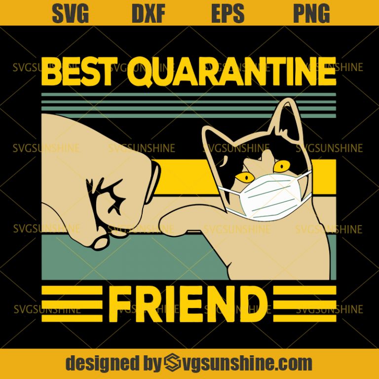 Best Quarantine Cat Friend Svg, Cat Quarantined Svg , Cat With Mask Svg ...