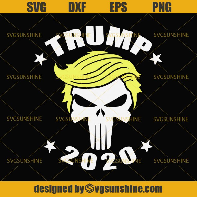 Trump 2020 SVG, Trump Hair Style Punisher SVG, Trumpisher Make America ...