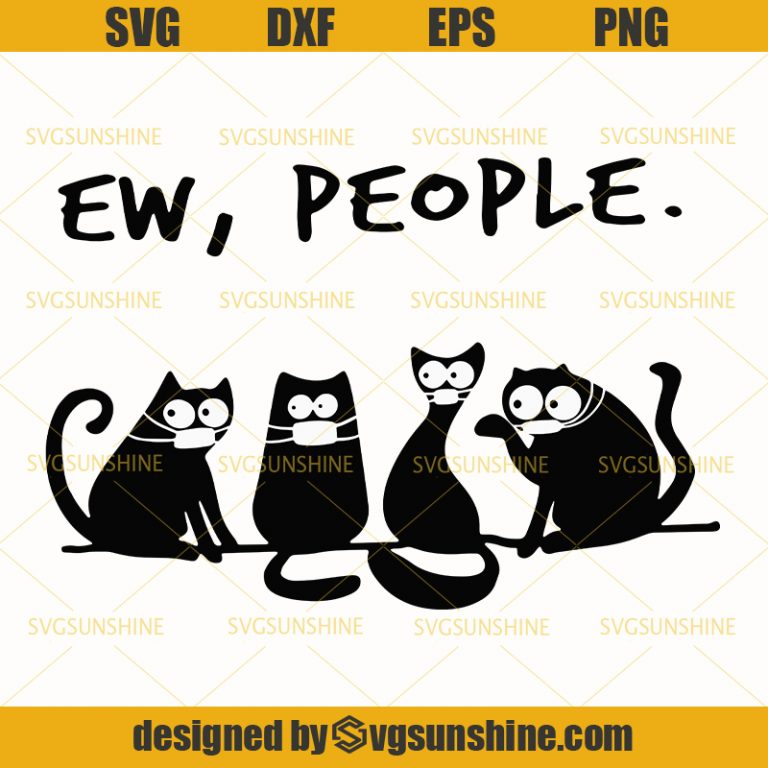 Cat Ew People Wears Mask Quarantined Svg, Cat Quarantined Svg , Cat ...