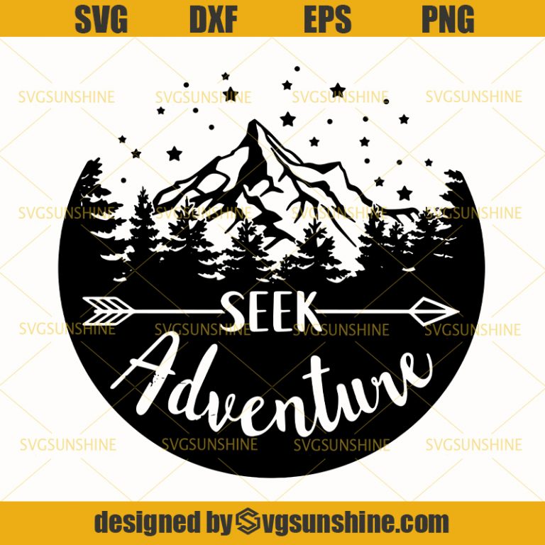 Seek Adventure Circle Stencil Svg Camper Svg Camping Svg Campsite