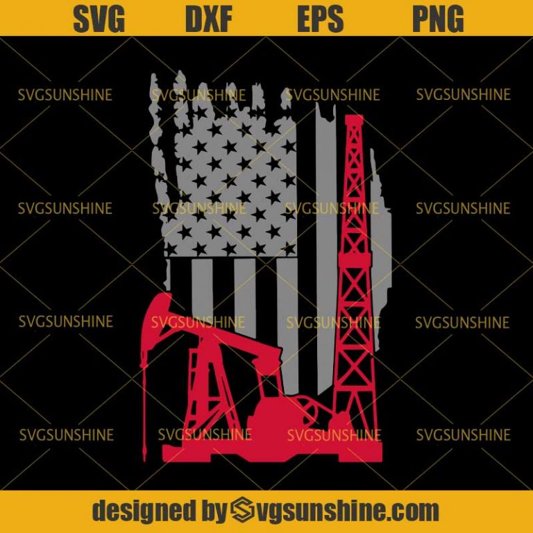 Oilfield Flag SVG, Oilfield Patriotic SVG, American Flag SVG, 4th of ...