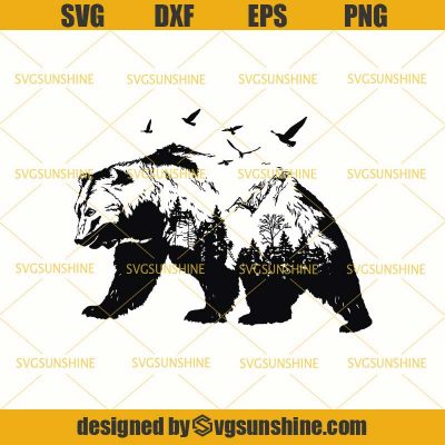 Bear Mountain SVG, Bear SVG, Forest SVG, Camping SVG, Travel SVG ...