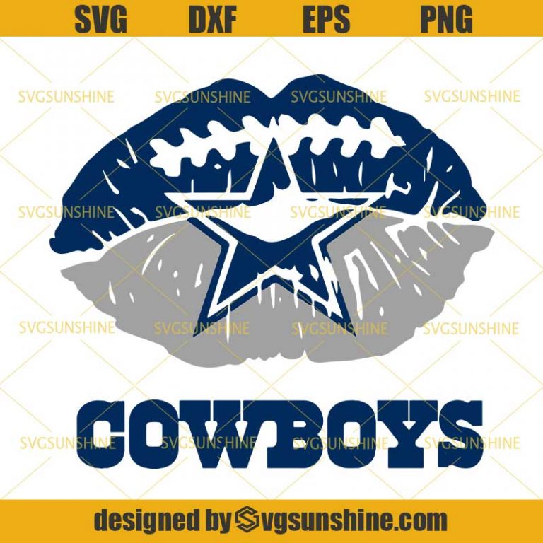 Cowboys Lip Svg, Dallas Cowboys Svg, Football Svg - Sunshine