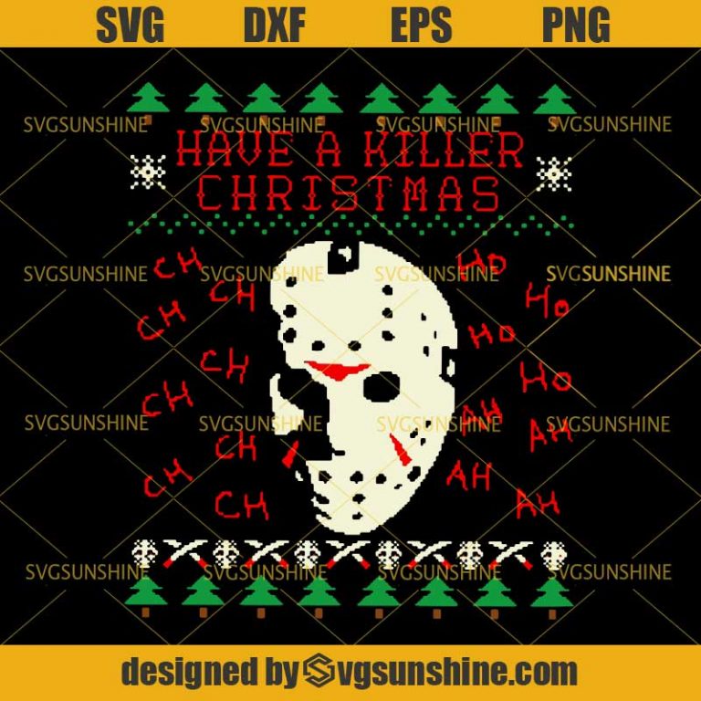 Jason Voorhees Christmas SVG, Jason Ugly Christmas Sweater SVG, Jason ...