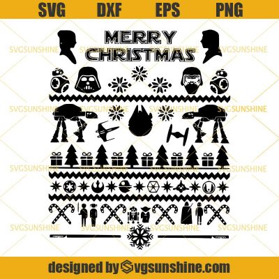 Star Wars Merry Christmas SVG, Star Wars Ugly Christmas Sweater SVG ...