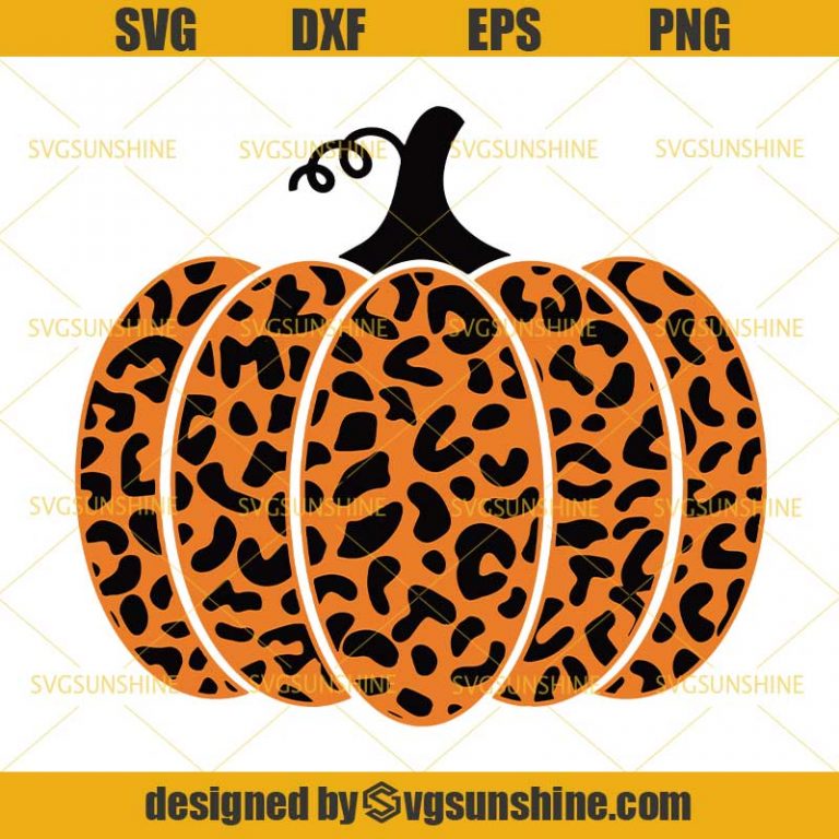 Leopard Print Pumpkin Svg, Pumpkin Svg, Halloween Svg - Sunshine