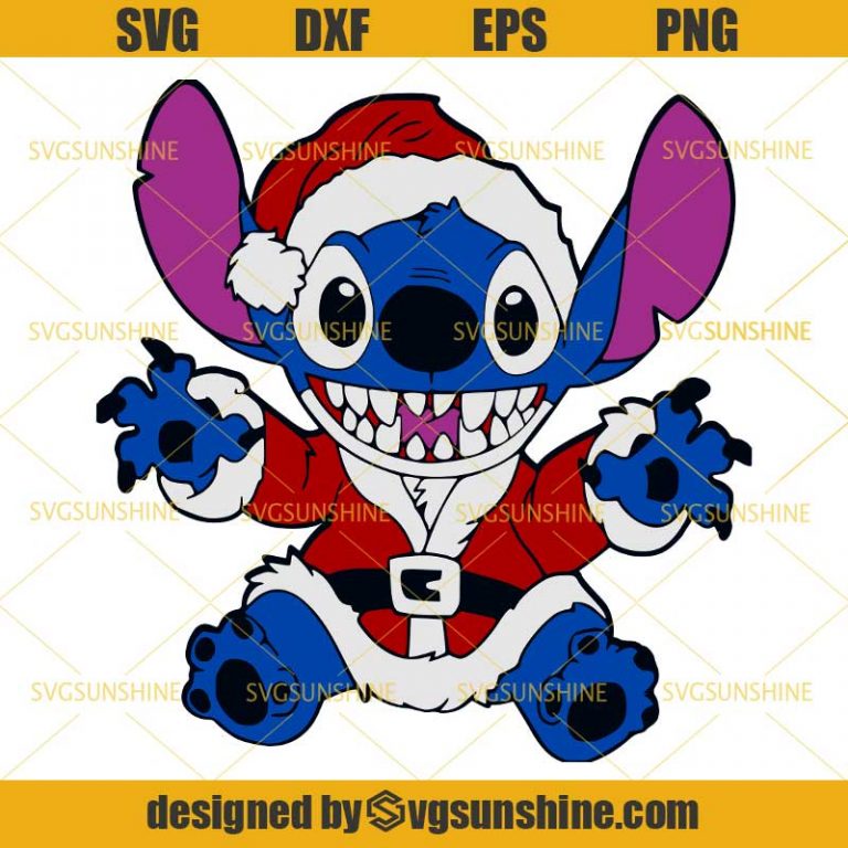 Stitch Santa Clause SVG, Disney Christmas SVG, Stitch Christmas SVG DXF ...