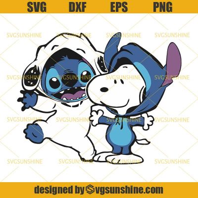 Stitch And Snoopy Friends Svg, Stitch Svg, Snoopy Svg, Disney Svg ...