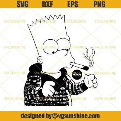 Bart Simpson Smoking Weed SVG, The Simpsons SVG - Sunshine
