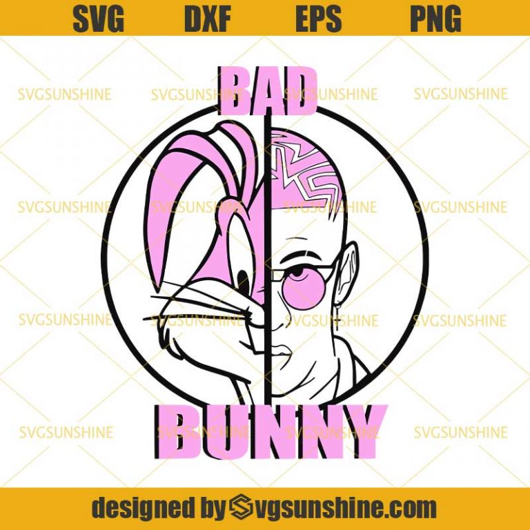 Bad Bunny Pink Rabbit SVG, Bad Bunny Rapper SVG - Sunshine