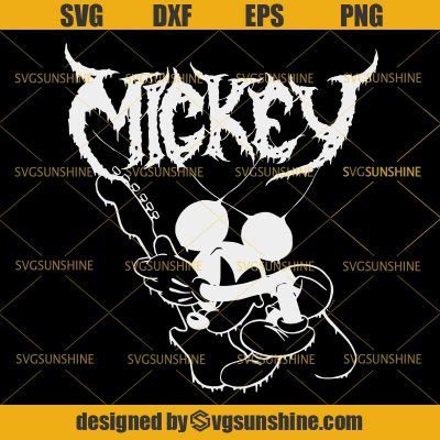 Disney Mickey Mouse Band Rock Metal SVG DXF EPS PNG - Sunshine