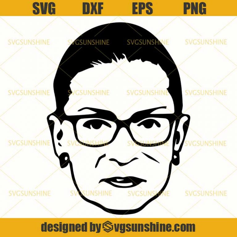 Ruth Bader Ginsburg Face SVG, Notorious RBG SVG DXF EPS PNG - Sunshine