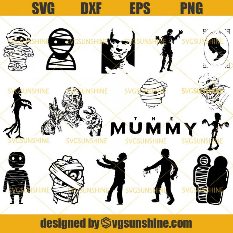 The Mummy SVG Bundle, Mummy SVG PNG DXF EPS, Halloween SVG Bundle ...