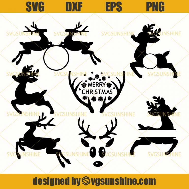 Reindeer SVG Bundle, Deer & Antlers SVG Bundle, Merry Christmas SVG ...