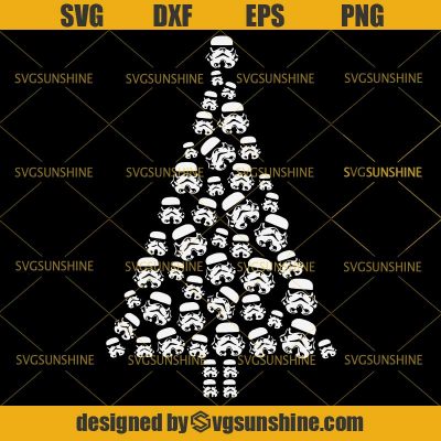Stormtrooper Christmas Tree SVG, Stormtrooper SVG, Star Wars Christmas ...