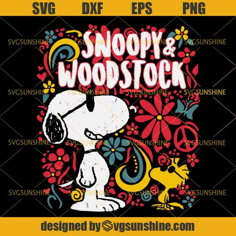 Snoopy Woodstock SVG, Peanuts 70s Floral SVG, Snoopy SVG DXF EPS PNG ...