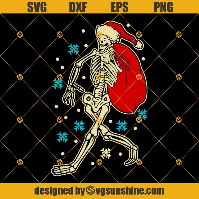 Skeleton Christmas SVG PNG DXF EPS Cut Files Clipart Cricut - Sunshine