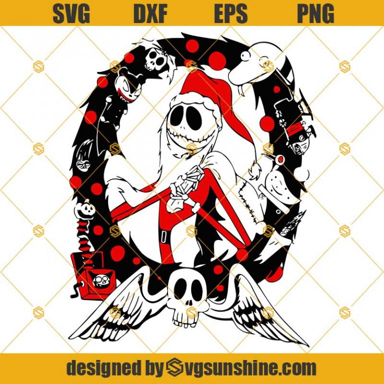 Jack Skellington Santa Claus SVG, Jack Skellington Christmas SVG, Santa ...