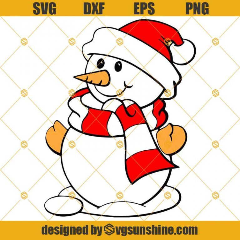 Snowman SVG PNG DXF EPS, Snowman Clipart, Snowman Christmas SVG - Sunshine