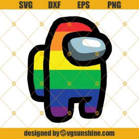 Among Us LGBT Pride SVG PNG DXF EPS Cut Files Clipart Cricut - Sunshine