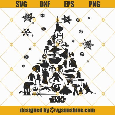 Star Wars Christmas Tree SVG, Starwars Christmas SVG, Christmas Tree ...