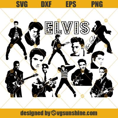 Elvis Presley SVG Bundle, Elvis Presley SVG PNG DXF EPS Cut Files ...