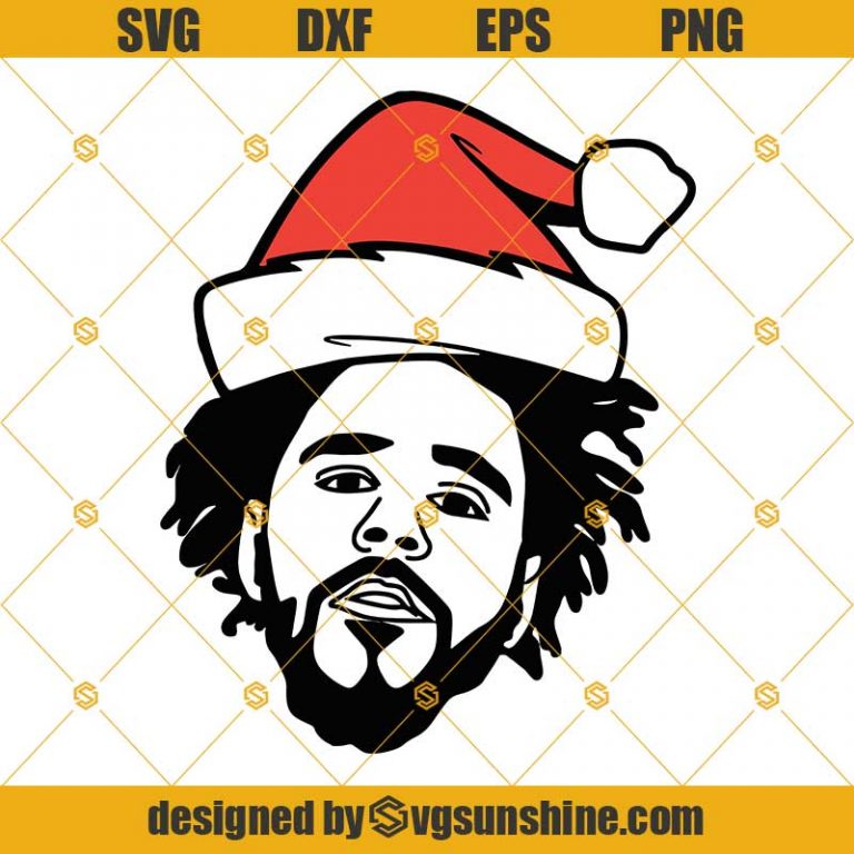 J. Cole Santa Hat Christmas SVG PNG DXF EPS Cut Files Clipart Cricut ...