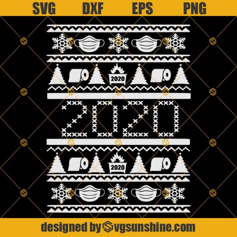 2020 Covid Ugly Christmas Sweater SVG, Face Masks SVG, Toilet Paper SVG ...