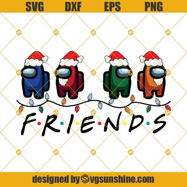 Among Us Friends Christmas SVG, Among Us SVG, Merry Christmas SVG ...