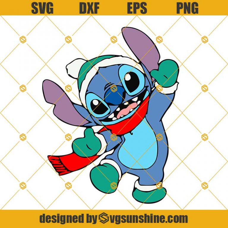 Disney Winter Stitch SVG, Stitch Disney Christmas SVG, Stitch Winter ...
