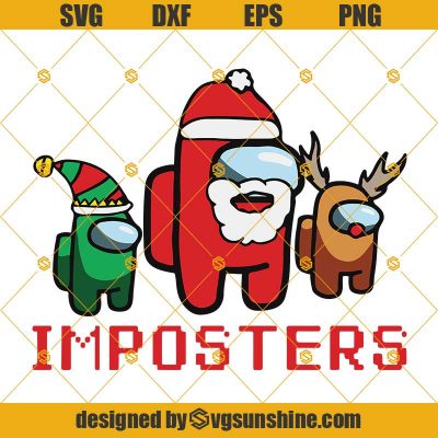 Among Us Christmas SVG, Among Us Impostor SVG, Among Us Elf Hat Santa ...