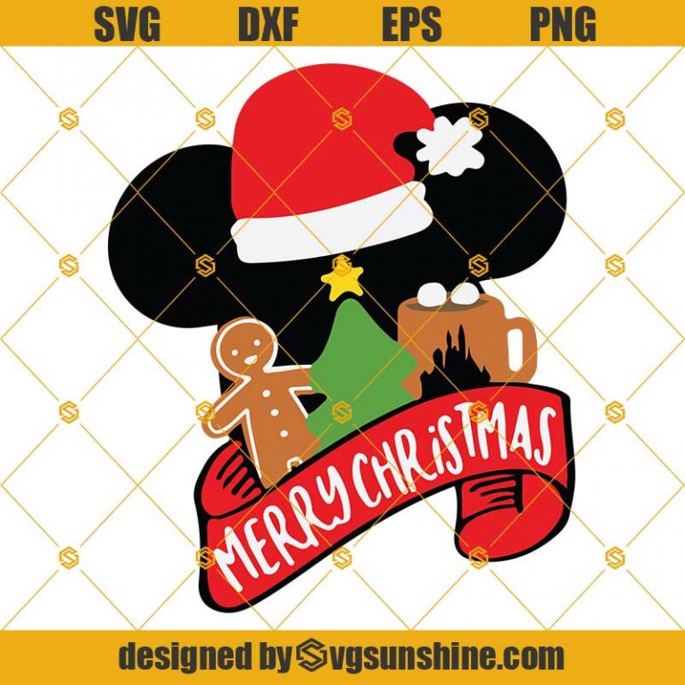Merry Christmas Svg, Christmas Inspired By Disney Mickey Svg ...
