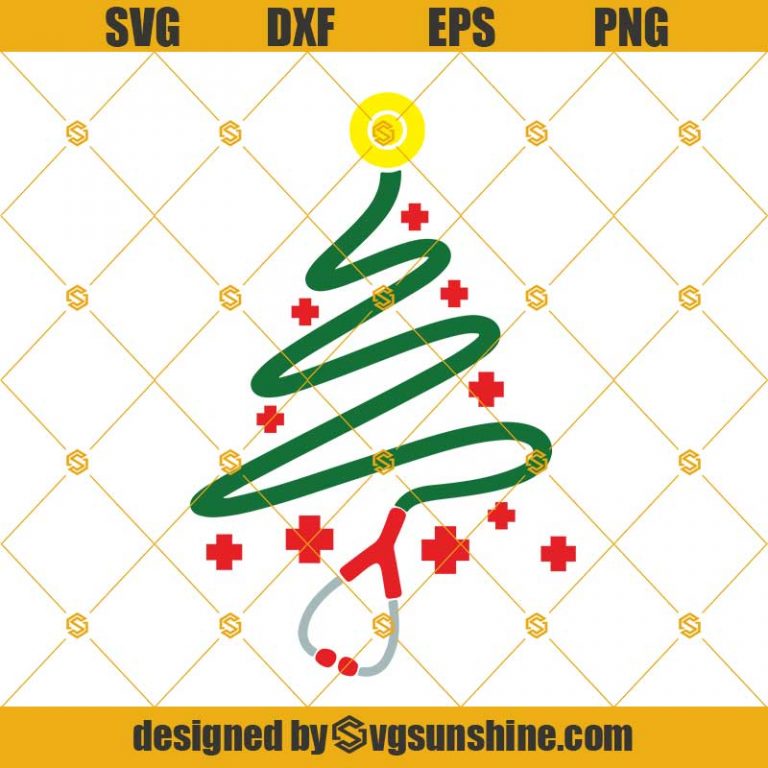 Christmas Nurse Stethoscope SVG PNG DXF EPS Cut Files Clipart Cricut ...