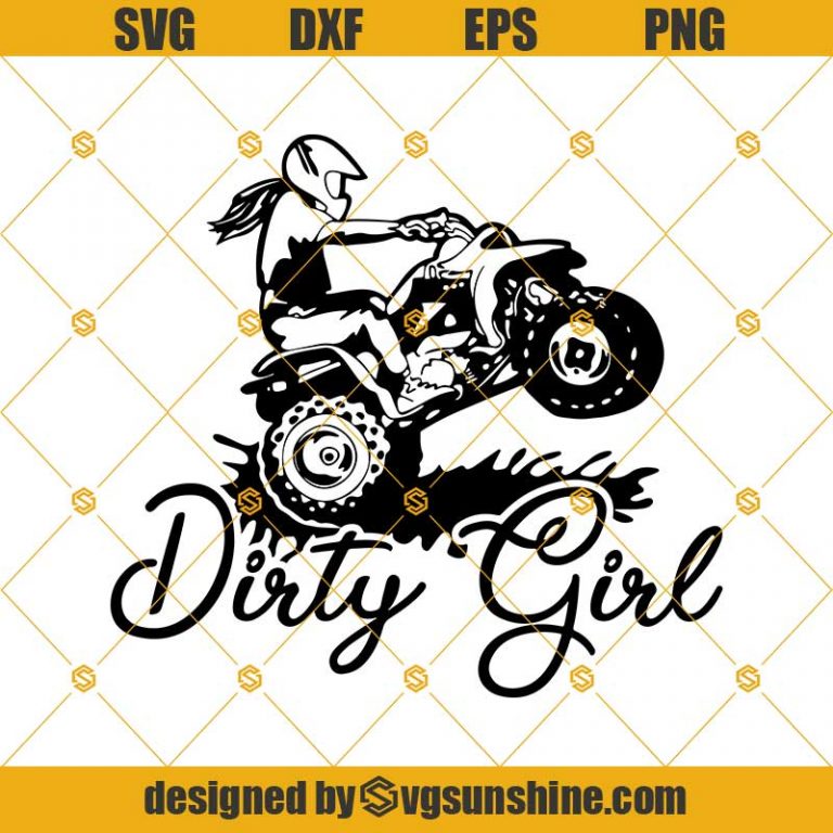 Dirty Girl SVG, Biker Girl SVG, Biker Chick SVG, Women on Motorcycles ...