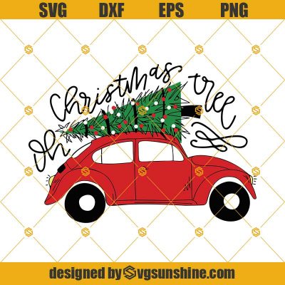 Christmas Tree Car SVG, Christmas Truck And Tree SVG, Christmas Bug SVG ...