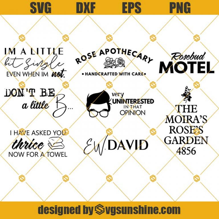 Schitt's Creek SVG Bundle for Cricut Silhouette, David Rose Quotes SVG ...