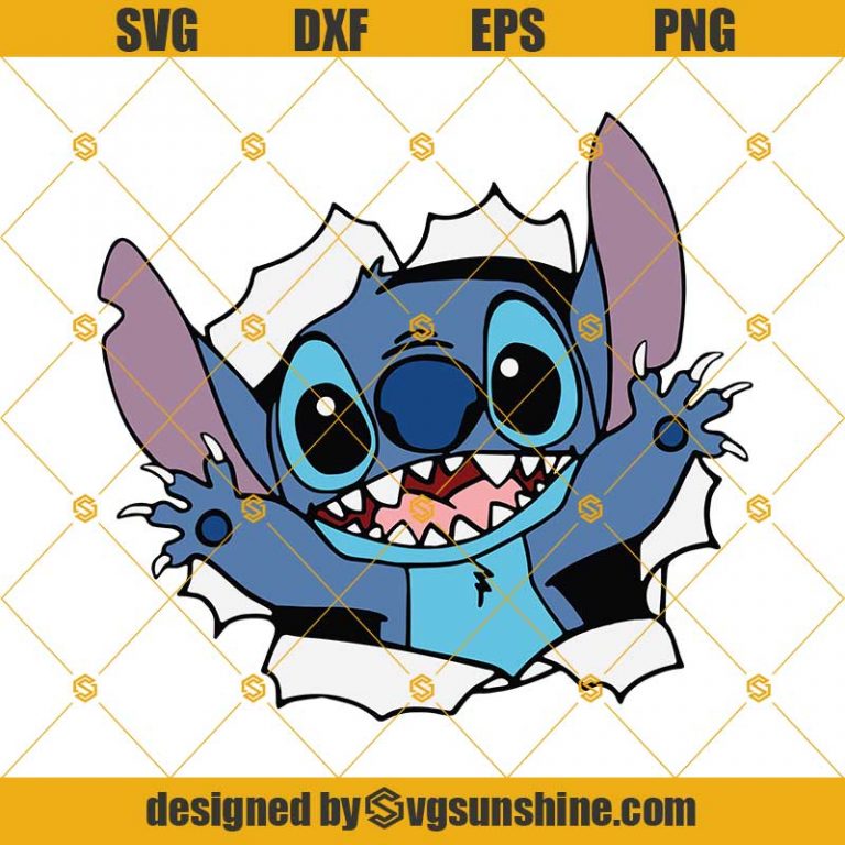 Stitch Breakout SVG DXF EPS PNG Cut Files Clipart Cricut Digital ...
