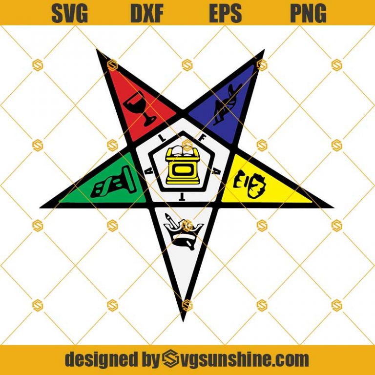 OES Order of the Eastern Star SVG DXF EPS PNG Cut File, Silhouette ...