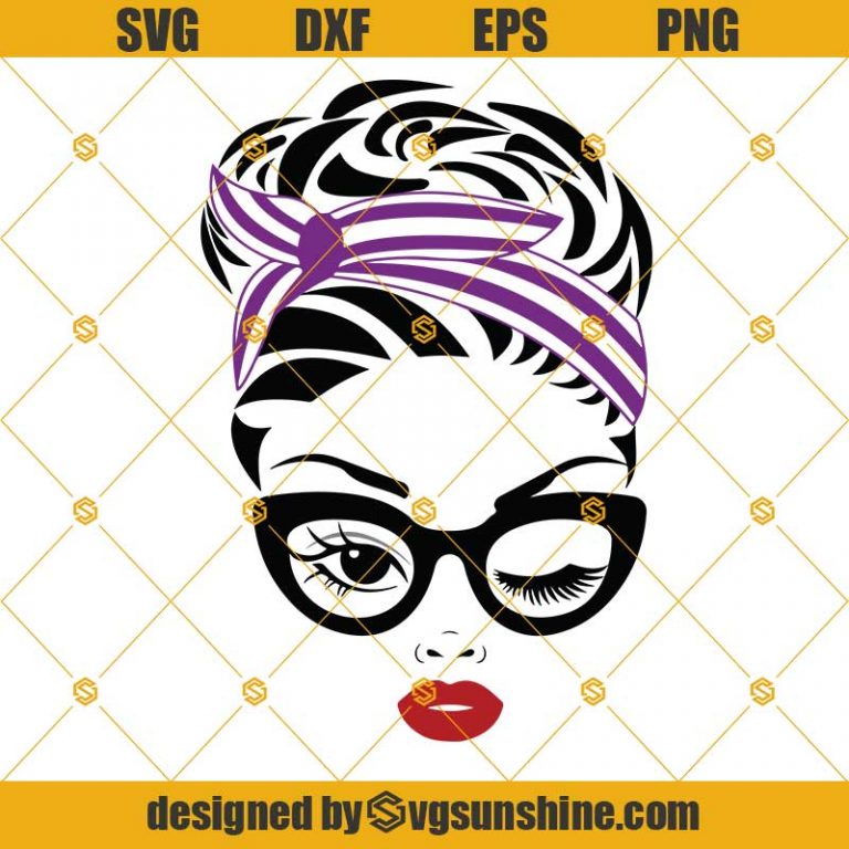 Girl with bandana Svg, Woman with bandana Svg, Mom with bandana Svg ...