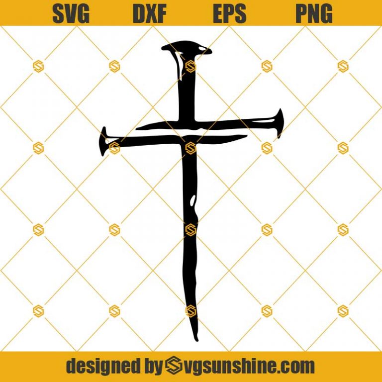Nail Cross Svg,Three Nails Cross Svg, Jesus Svg - Sunshine