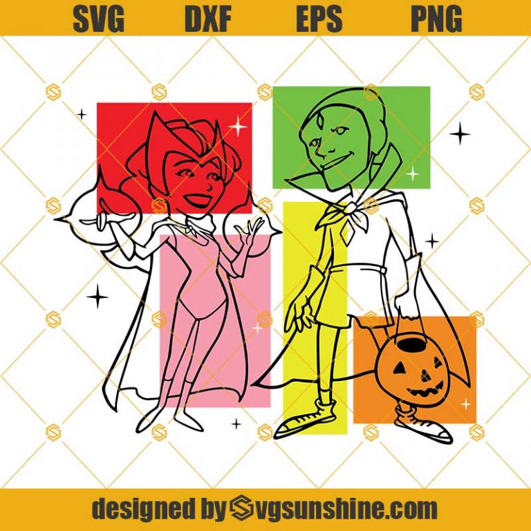 Marvel WandaVision SVG, Wanda And Vision SVG PNG DXF EPS - Sunshine