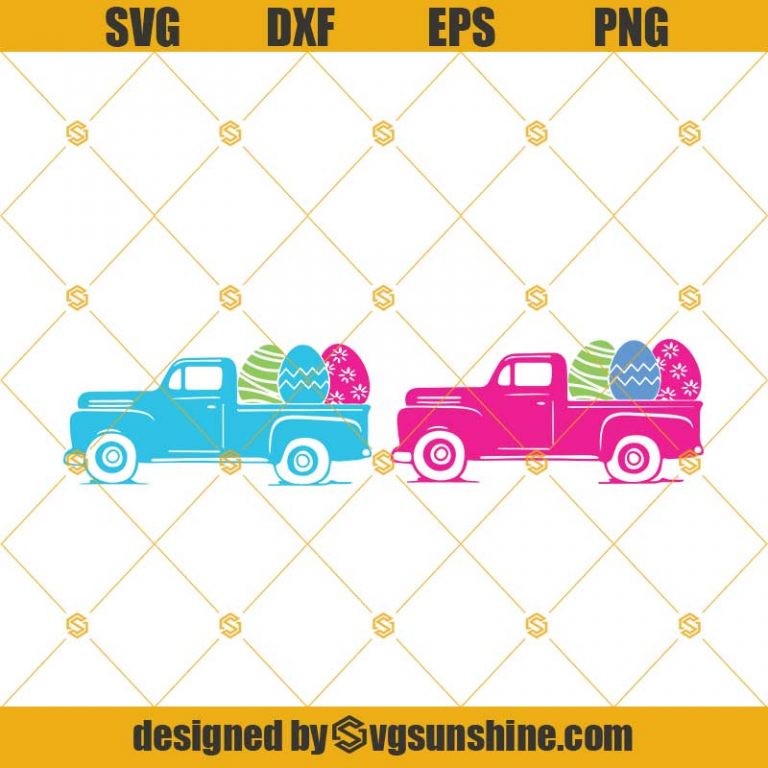 Easter Truck SVG Bundle, Easter SVG, Easter Eggs SVG, Easter Old Truck ...