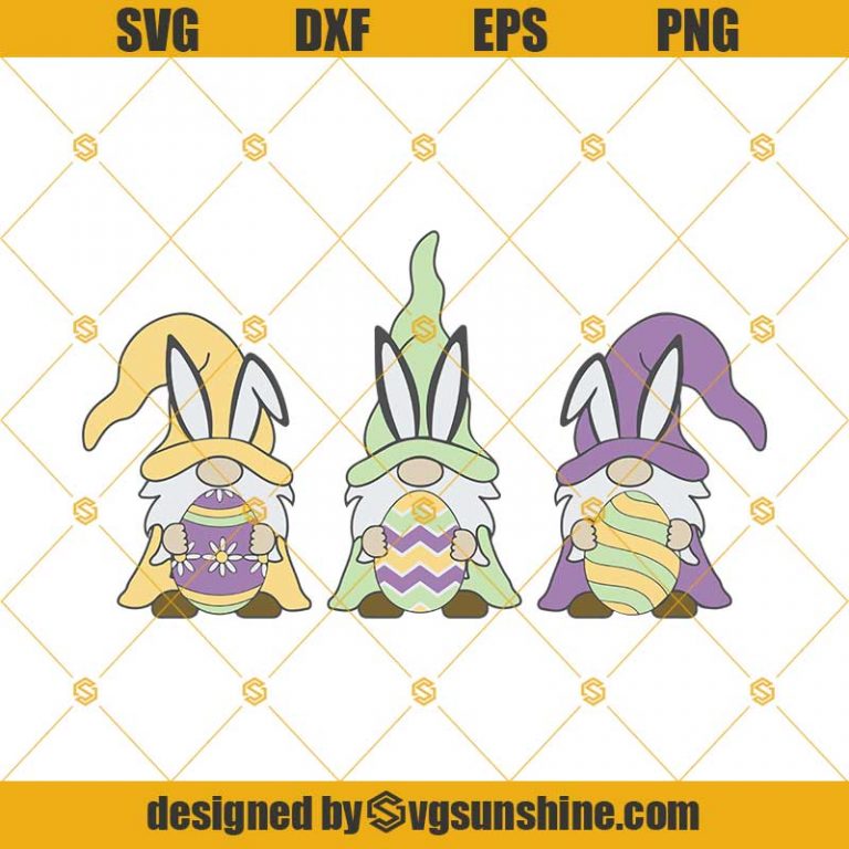 Easter Bunny Gnomes SVG Cut File For Silhouette And Cricut, Easter SVG ...