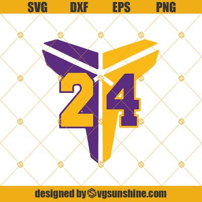 Logo Kobe Bryant 24 SVG DXF EPS PNG Cut Files Clipart Cricut Silhouette ...