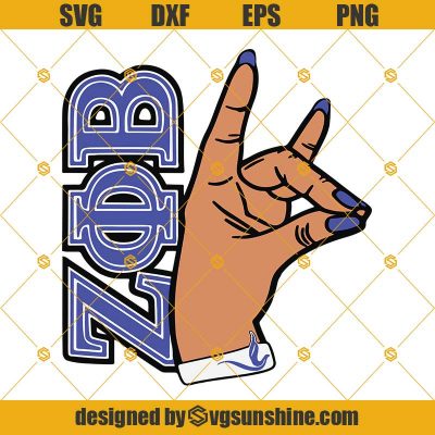 ZETA PHI BETA Hand Sign SVG, Zeta Phi Beta SVG, Hand Sign SVG - Sunshine