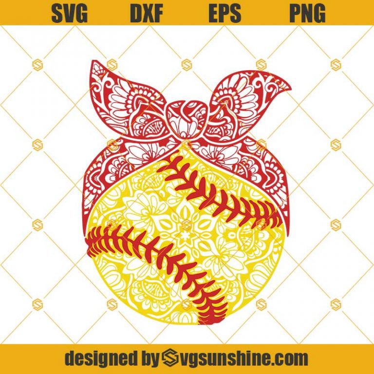 Softball Svg, Softball Mom Svg, Softball Mandala Svg, Bow svg, Bandana ...