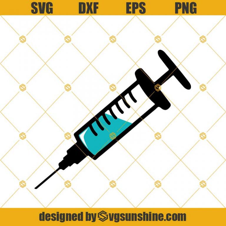 Syringe Vector Svg, Raster Svg Dxf Eps Png Cut Files Clipart Cricut ...