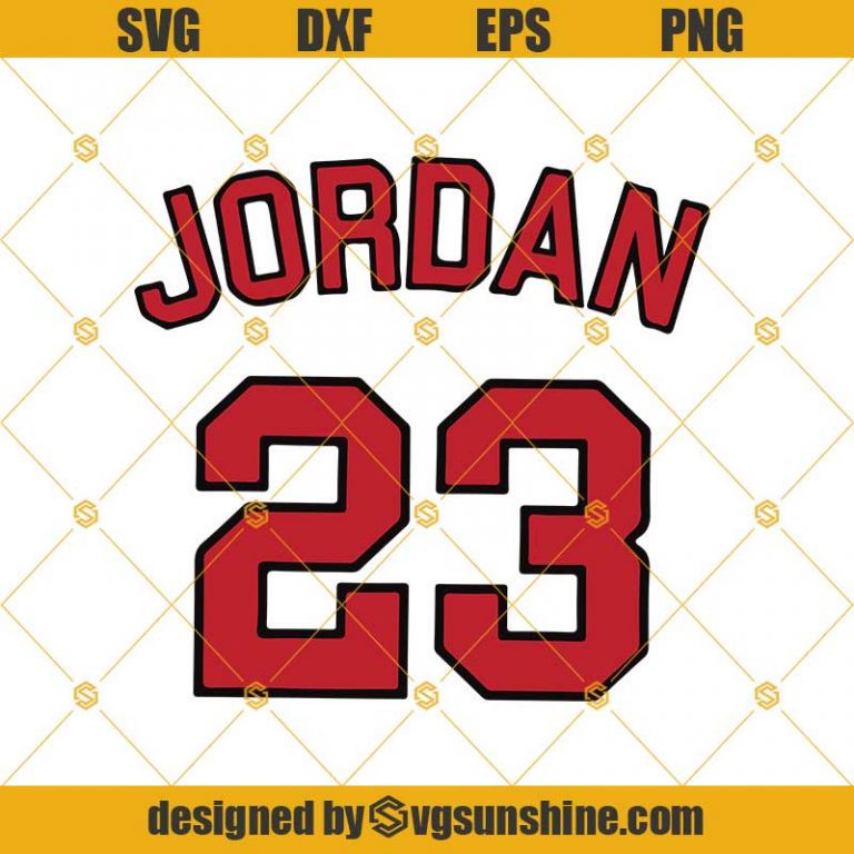 Michael Jordan 23 Svg, Jordan 23 Svg Png Dxf Eps Cricut, Cutfile - Sunshine